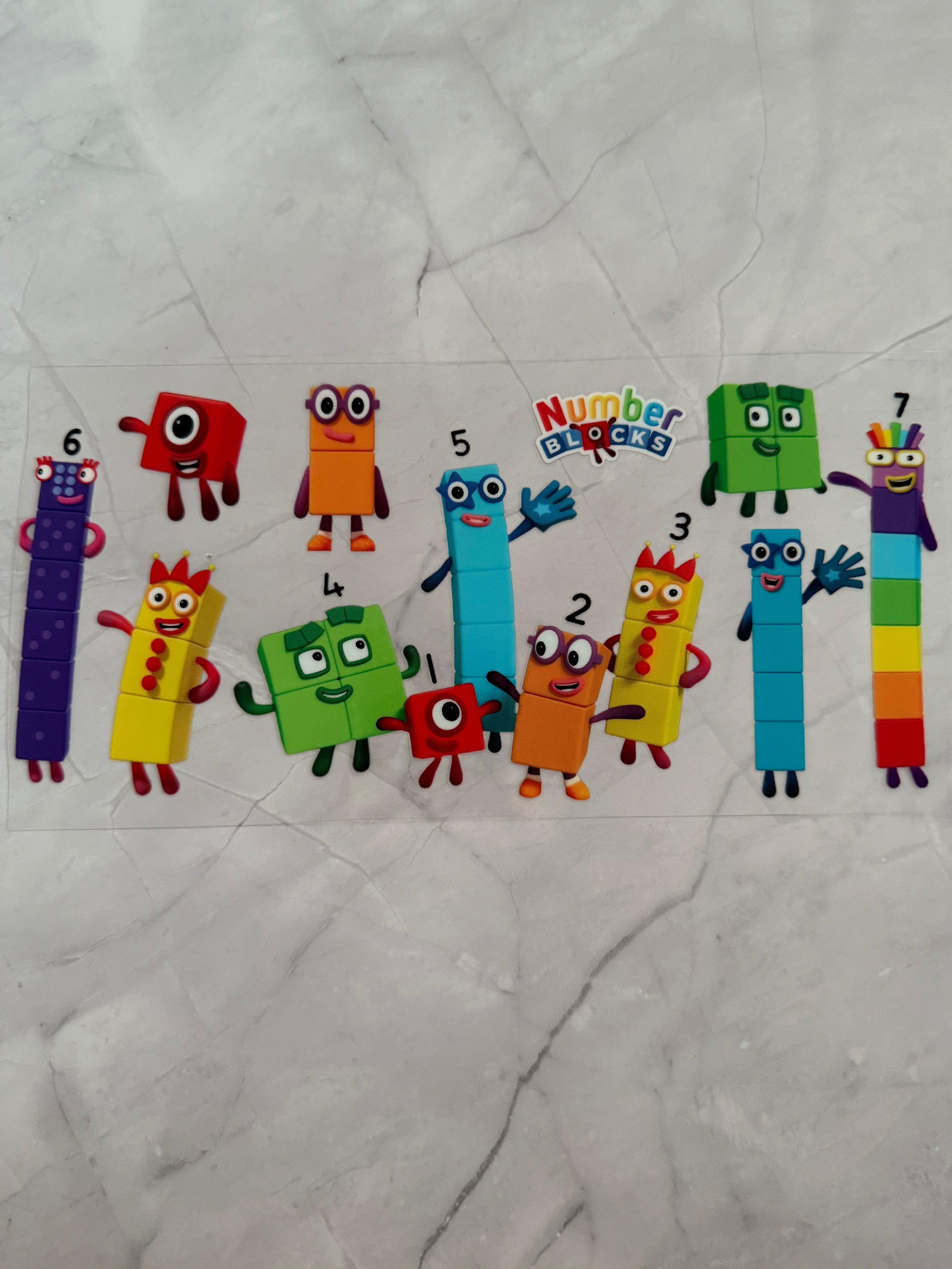 Numberblocks 16oz UV DTF Cup Wrap Transfer Sticker – Sunshine Club