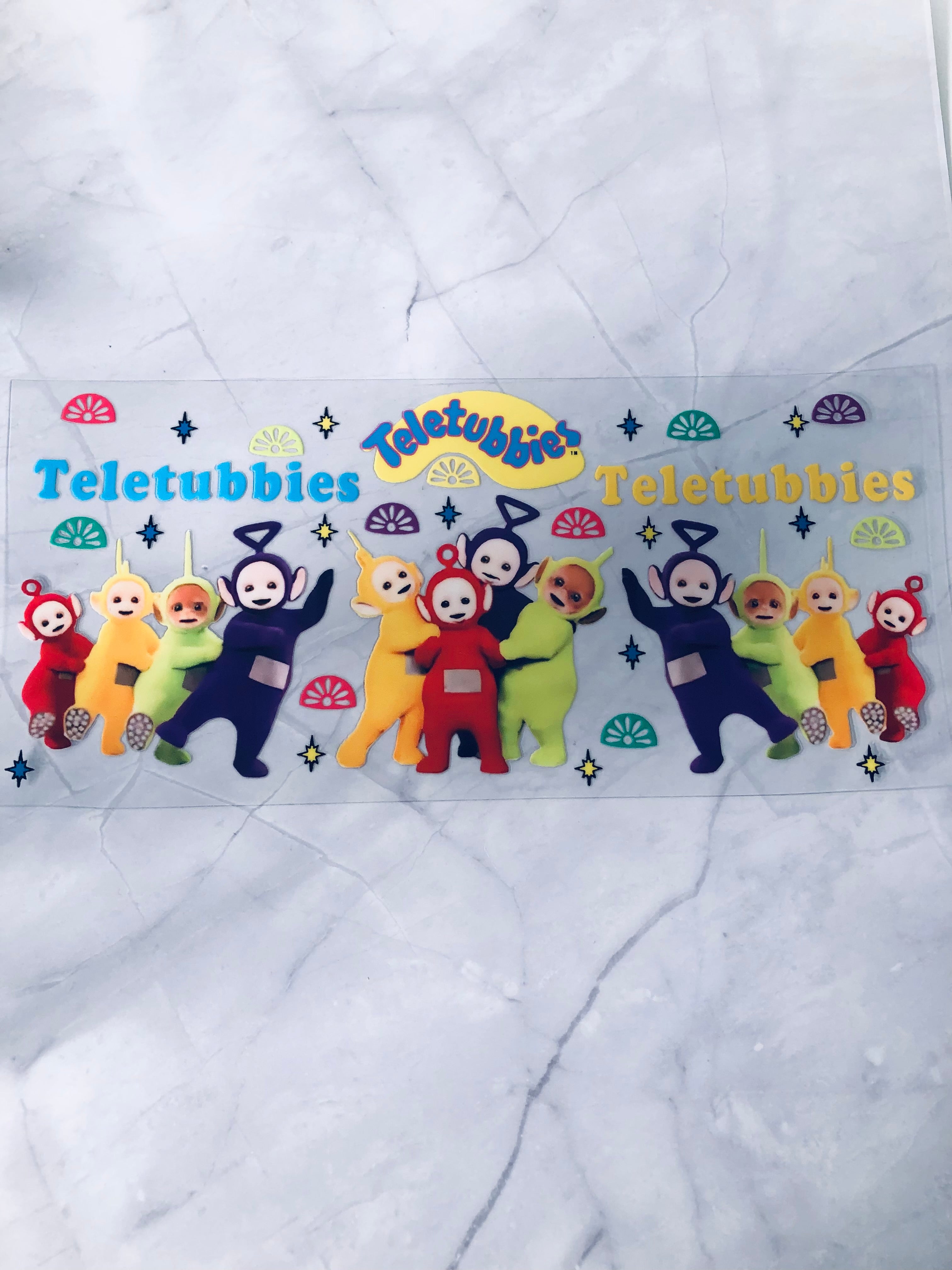 Teletubbies 16oz UV DTF Cup Wrap Transfer Sticker – Sunshine Club